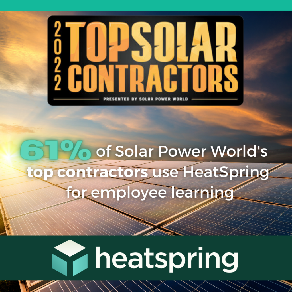 61% of Solar Power World’s Top Contractors use HeatSpring for Employee ...